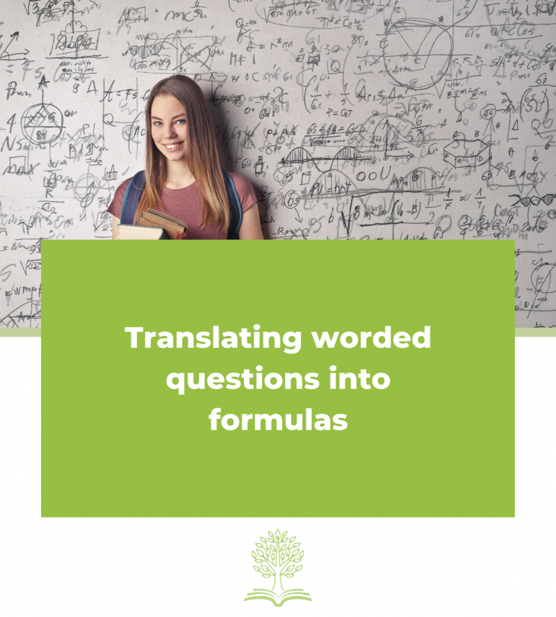 Translating worded questions into formulas - True Coaching